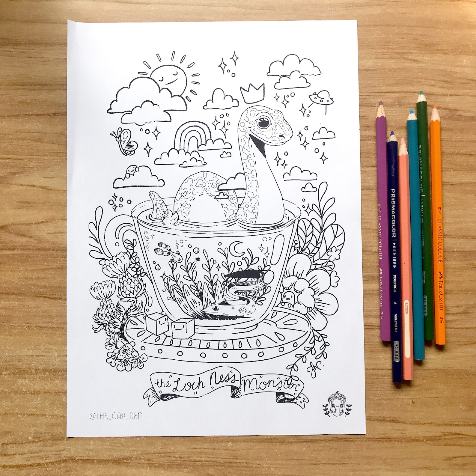 Cryptid Coloring Printable Pages - Mothman, the Loch Ness Monster ...