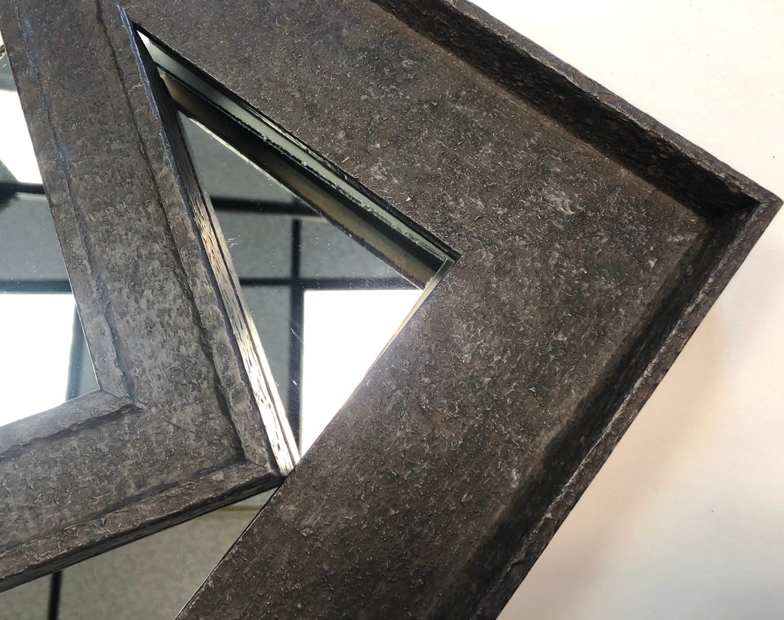 Industrial Mirror Rustic Steel Custom Picture Frame Iron Weathered ...