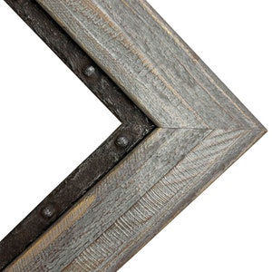 Rustic Picture Frames Rusty Metal Iron Barnwood Distressed Reclaimed ...