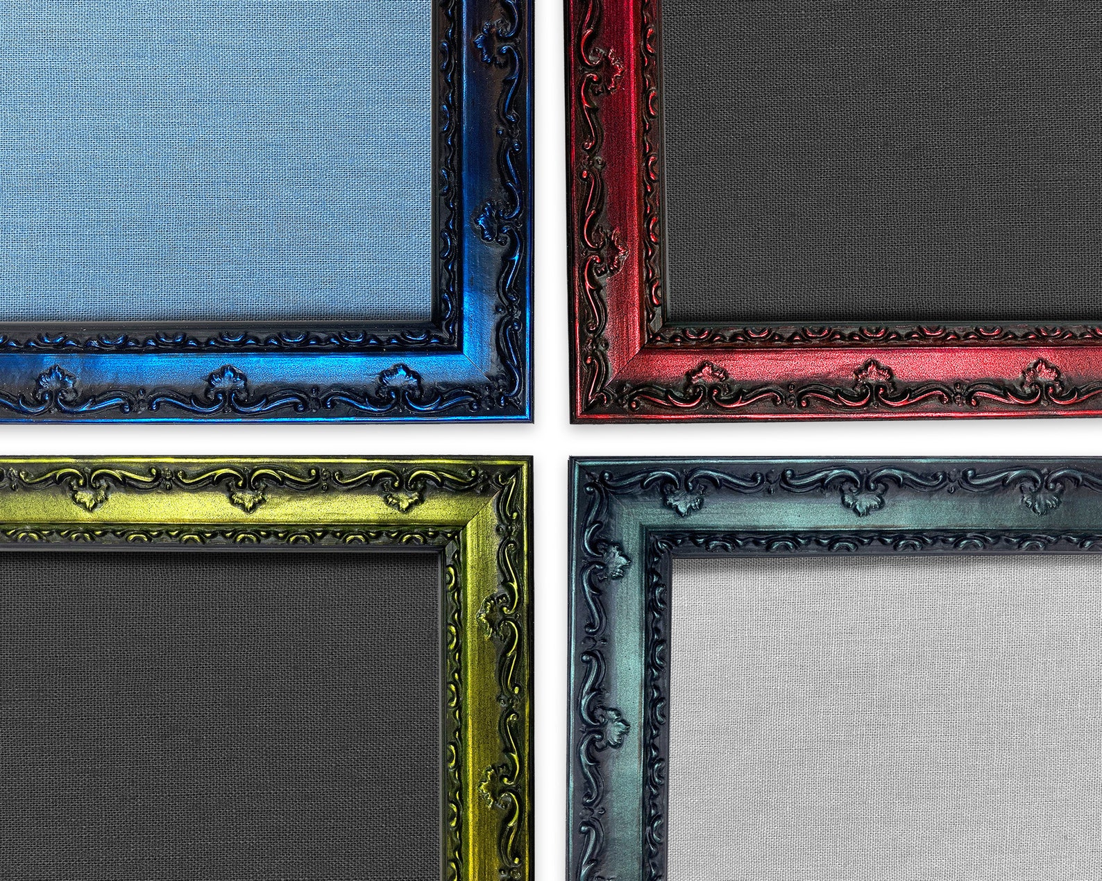 Gothic Glam Framed Bulletin Board Fabric Vintage Corkboard Memo Pin ...