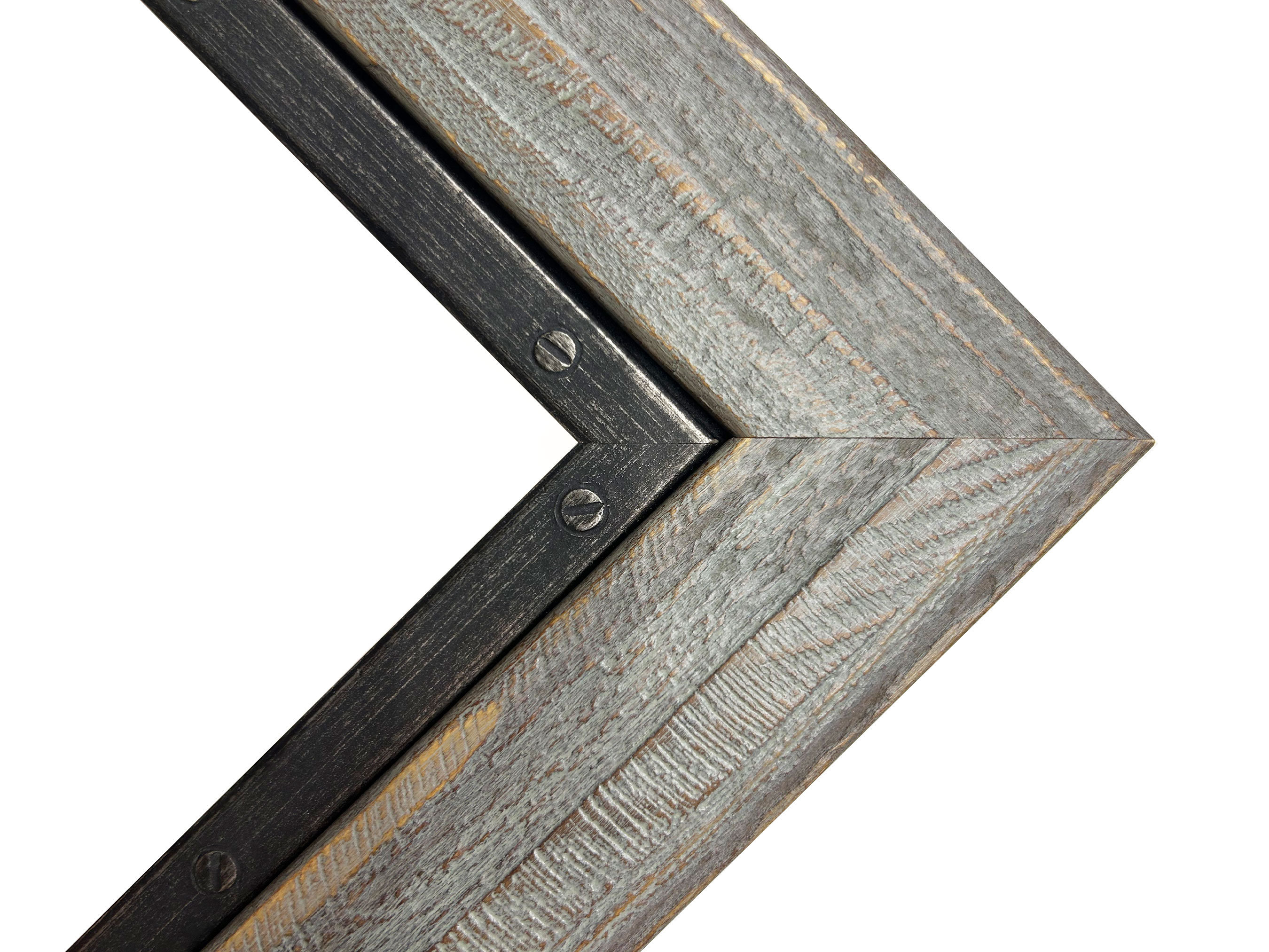 Rustic Picture Frames Rusty Metal Iron Barnwood Distressed Reclaimed ...