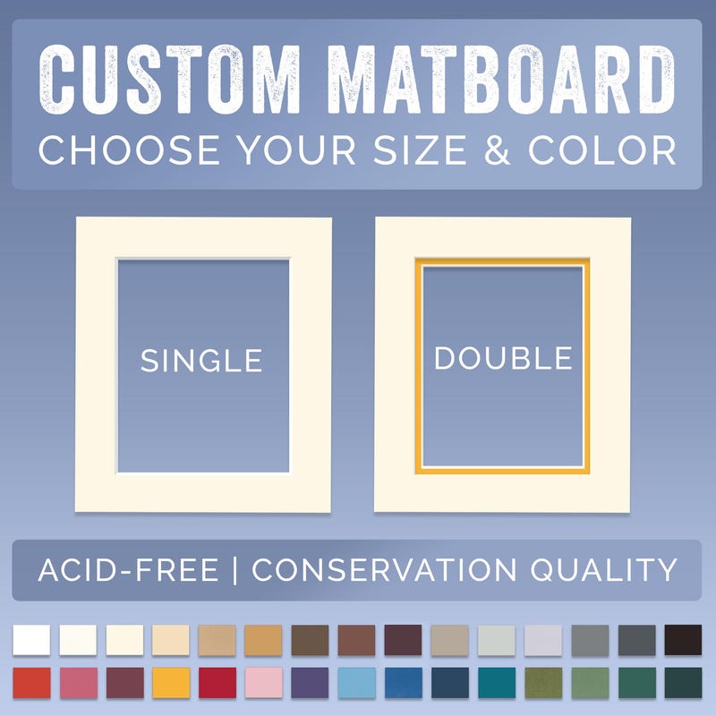 White Frame and Matte - Etsy