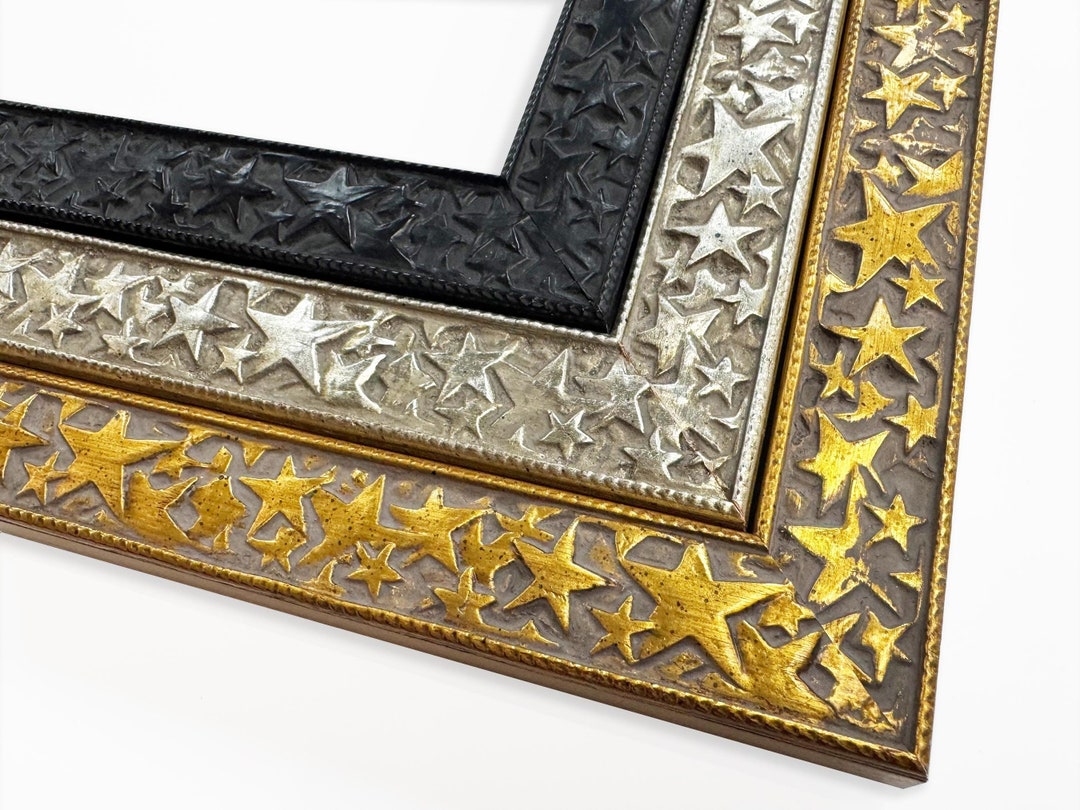 Star Picture Frames Gold Silver Black Eclectic Unique Photo Display ...