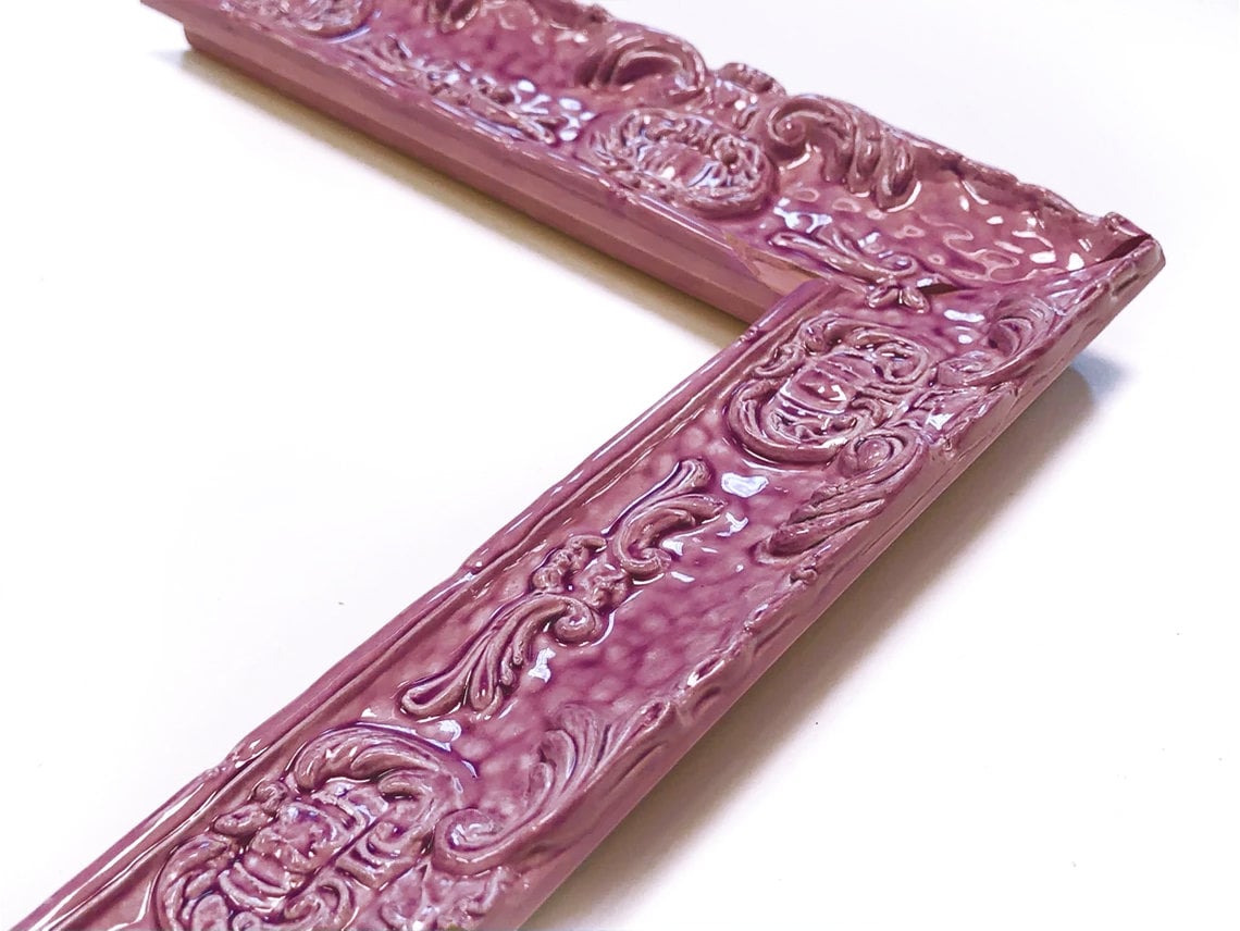 Victorian Picture Frames Pink Purple Glossy Lacquer Ornate - Etsy