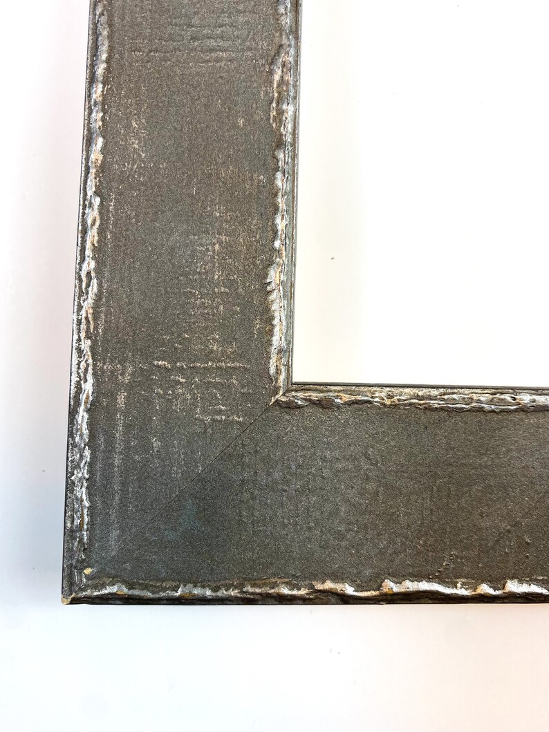 Foundry Industrial Picture Frame Grey Charcoal Silver Welded - Etsy