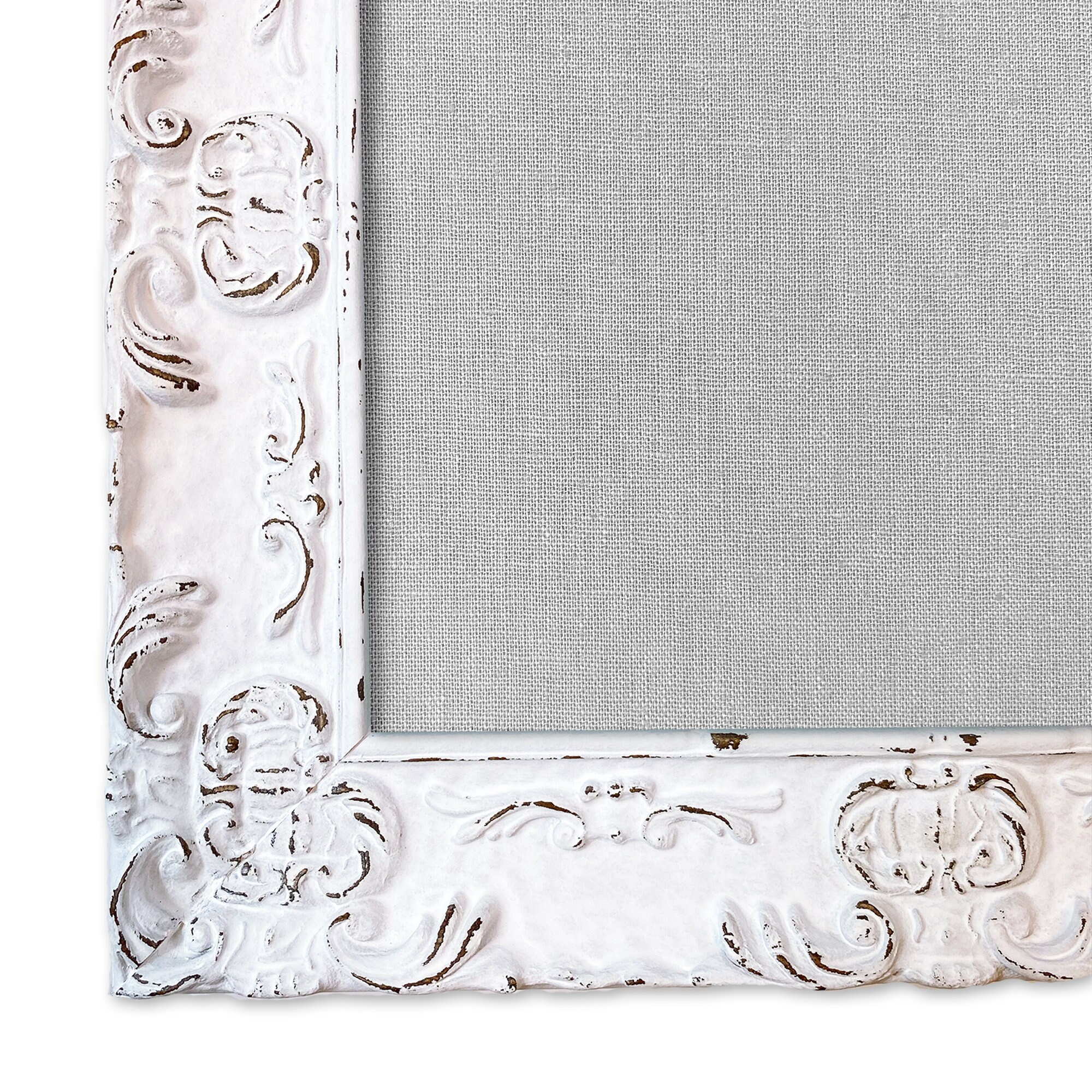 French Country Framed Bulletin Board Fabric on Cork Board Shabby Chic ...