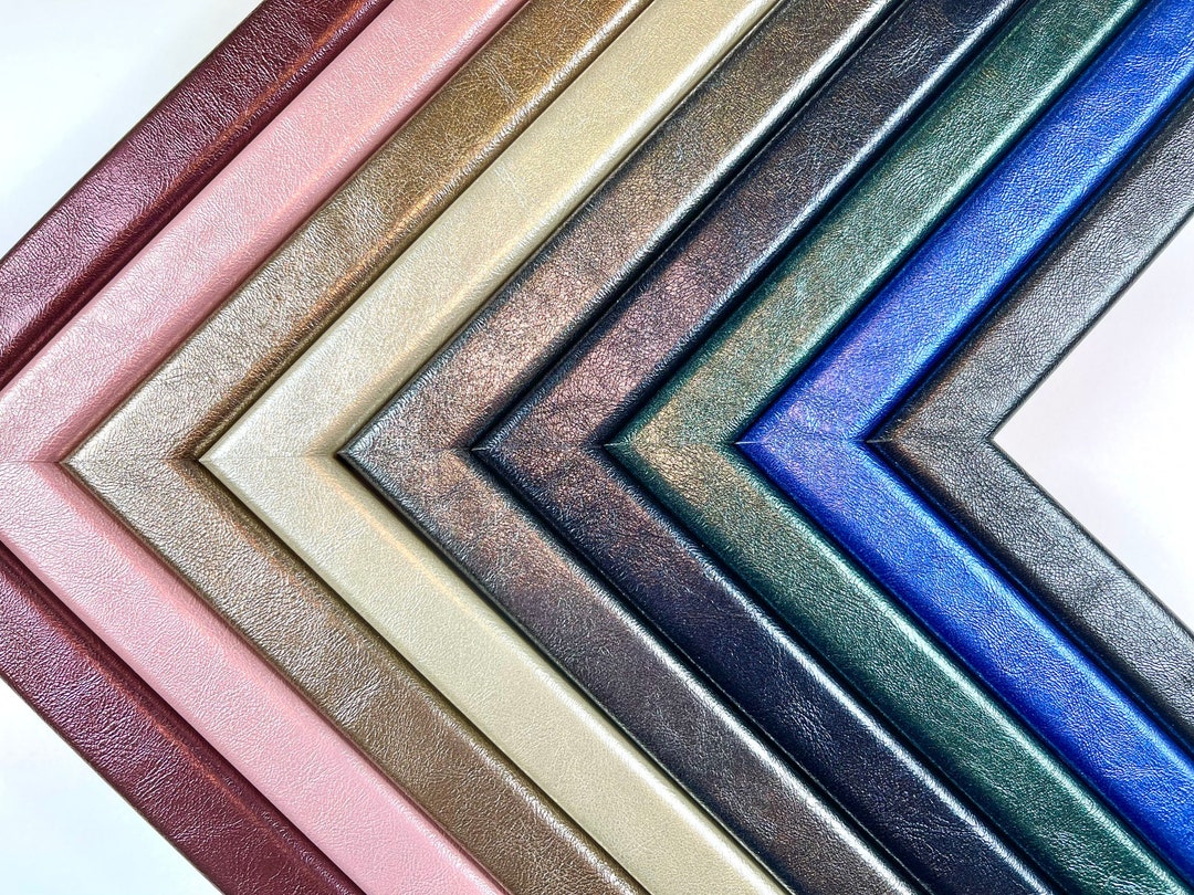 Shimmer Picture Frames Glitzy Glimmer Vinyl Wrapped Black Green Pink ...