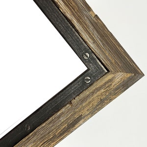 Rustic Picture Frame Industrial Distressed Barnwood Steel Rusty Grommet ...