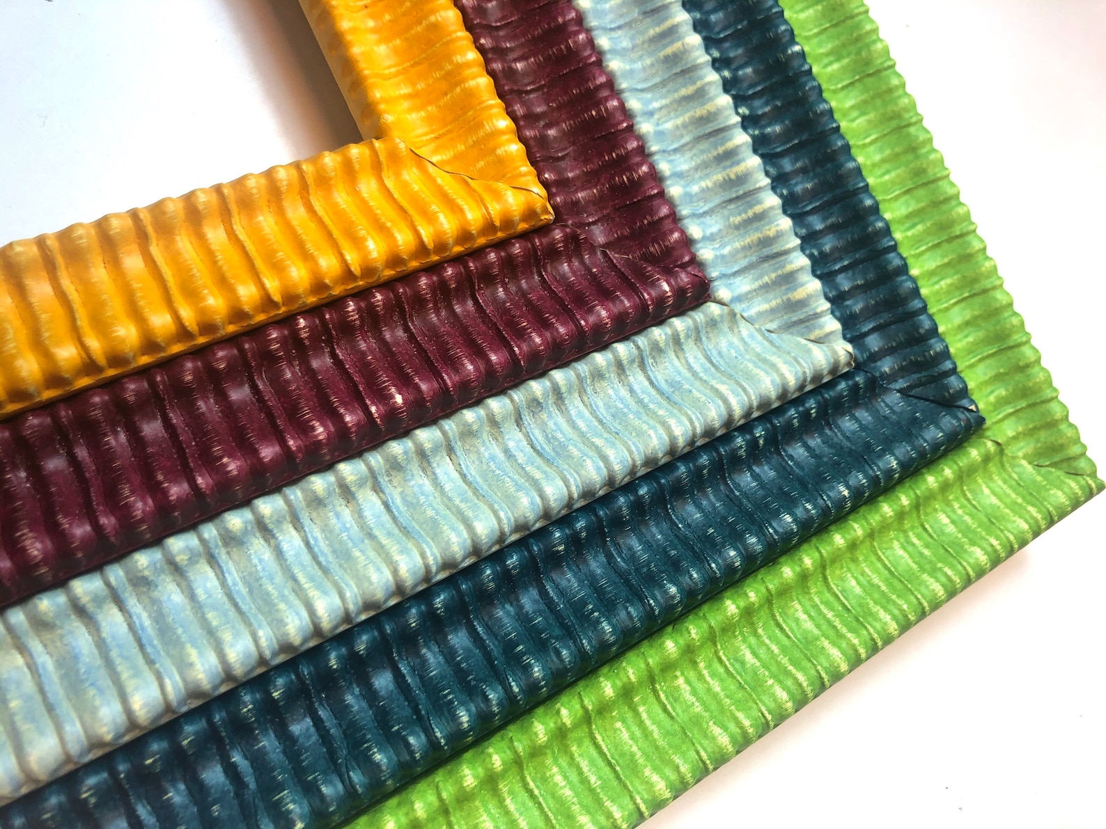 Eclectic Picture Frames Colorful Ridges Funky Decor Vintage - Etsy