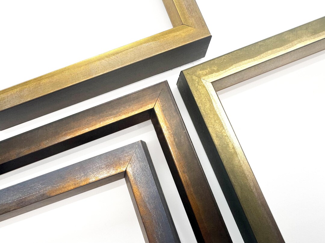 Acid Wash Picture Frames Bronze Copper Gold Blue Green Mid-century ...