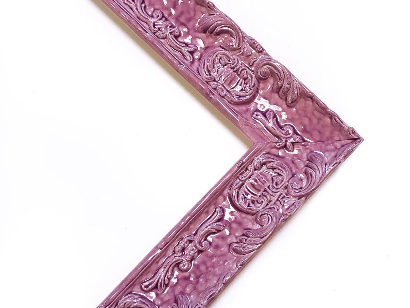 Victorian Picture Frames Pink Purple Glossy Lacquer Ornate - Etsy