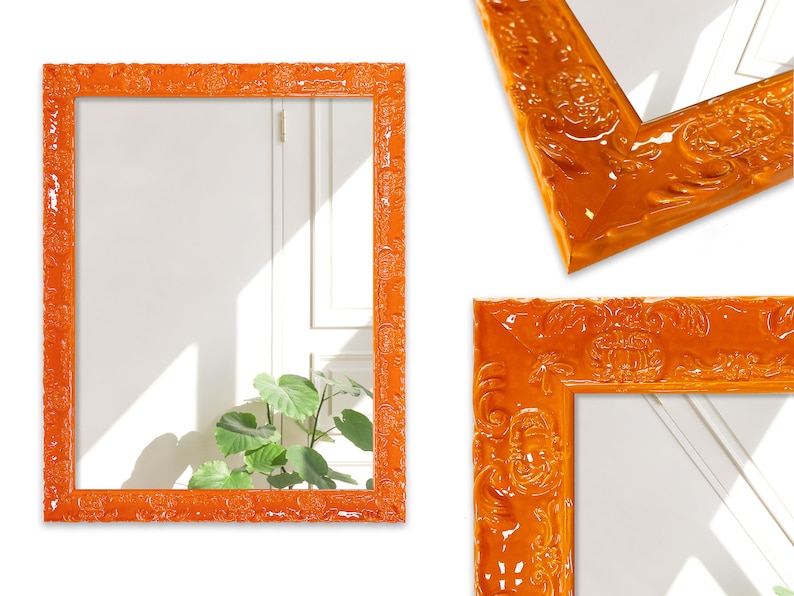 Colorful Framed Mirror Victorian Funky Eclectic Maximalist - Etsy