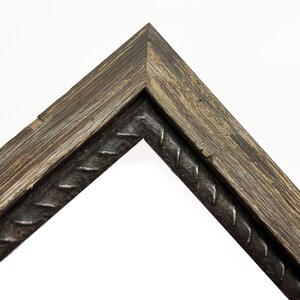 Rustic Picture Frame Industrial Distressed Barnwood Steel Rusty Grommet ...