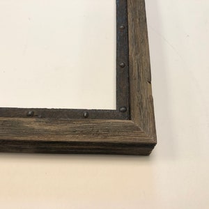 Rustic Picture Frame Industrial Distressed Barnwood Steel - Etsy