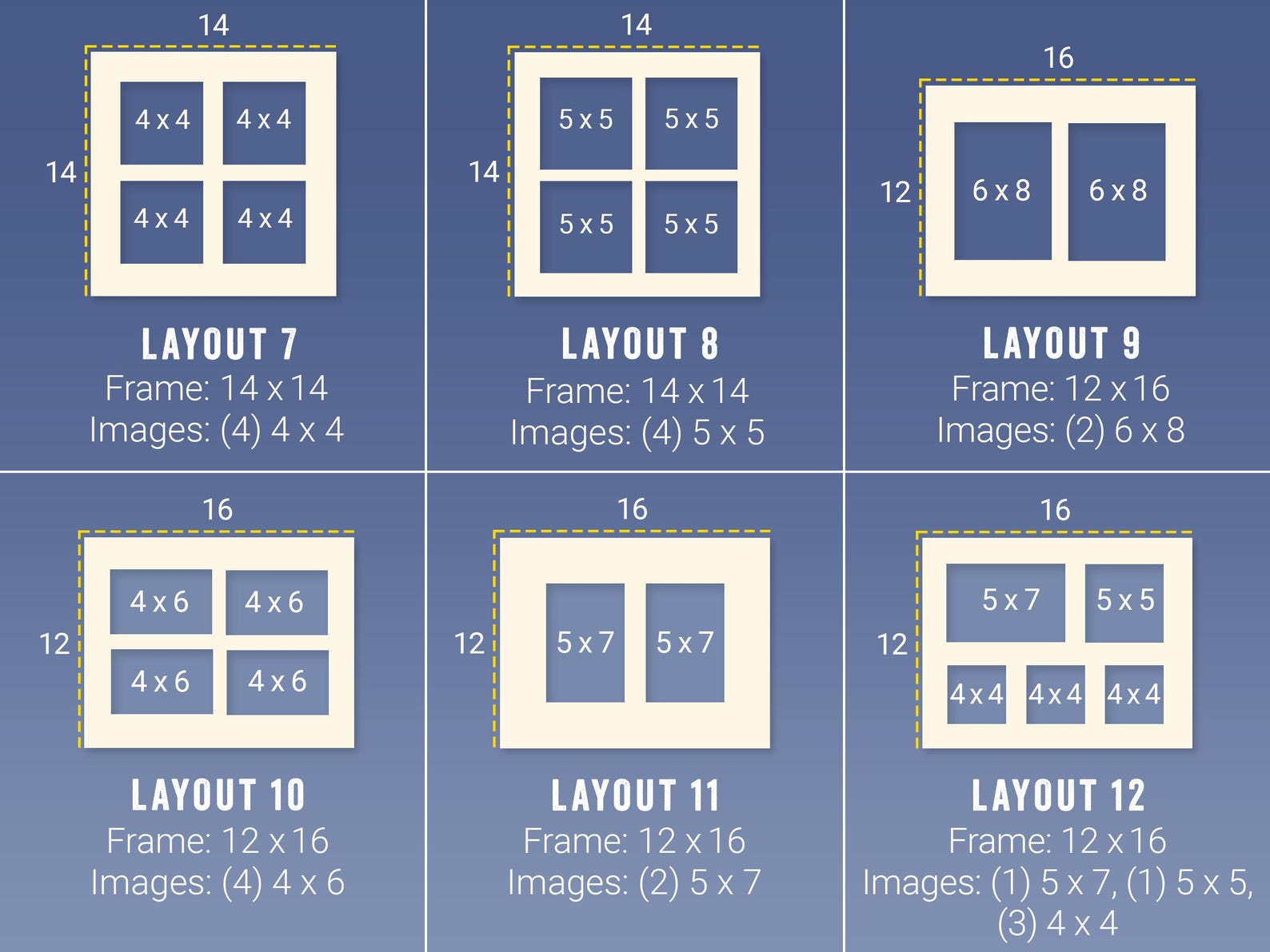 Collage Mat Board for Picture Frames | Multi-window Opening | Variety ...