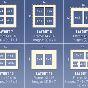 Collage Mat Board for Picture Frames | Multi-window Opening | Variety ...