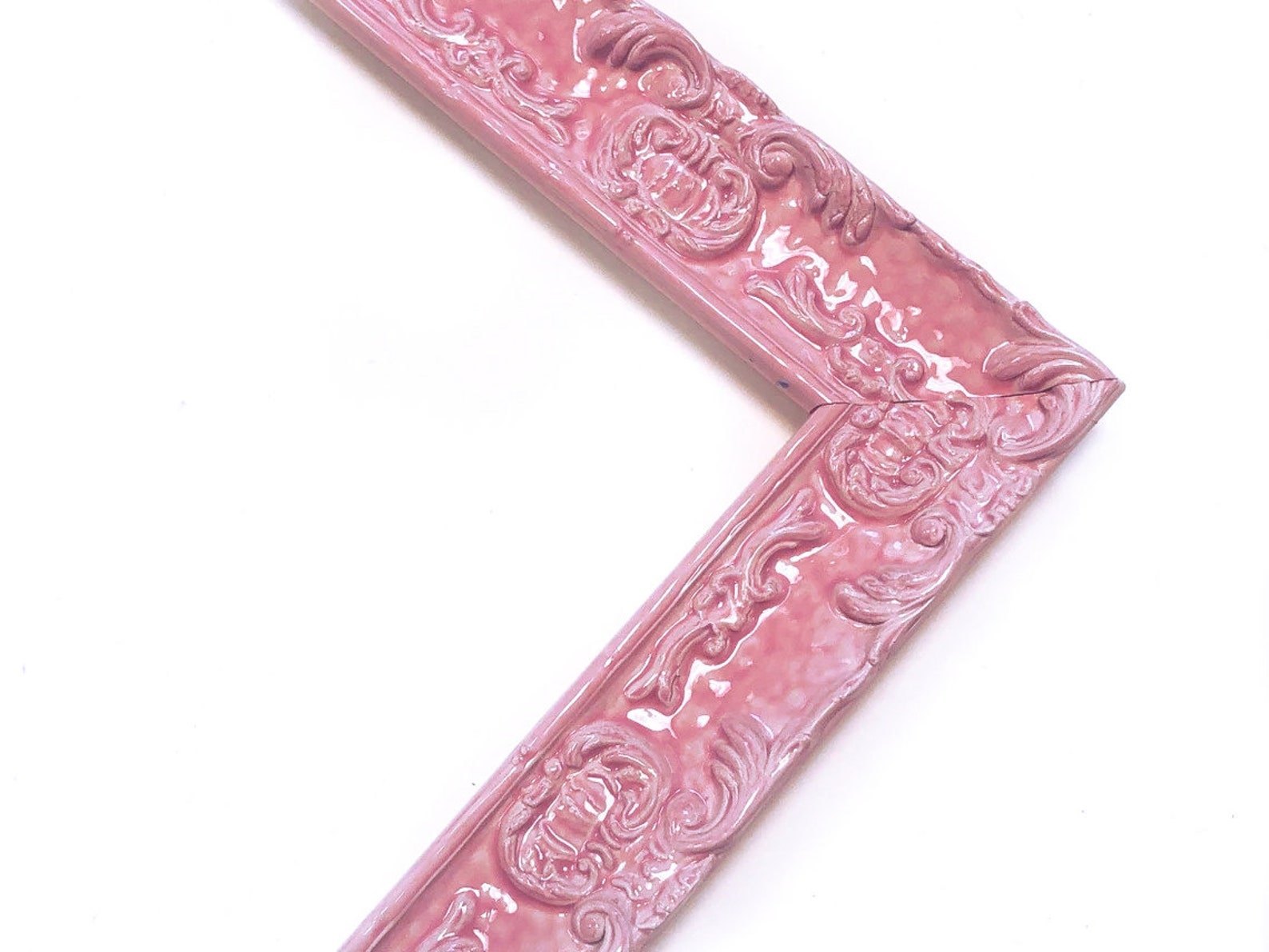 Victorian Picture Frames Pink Purple Glossy Lacquer Ornate - Etsy