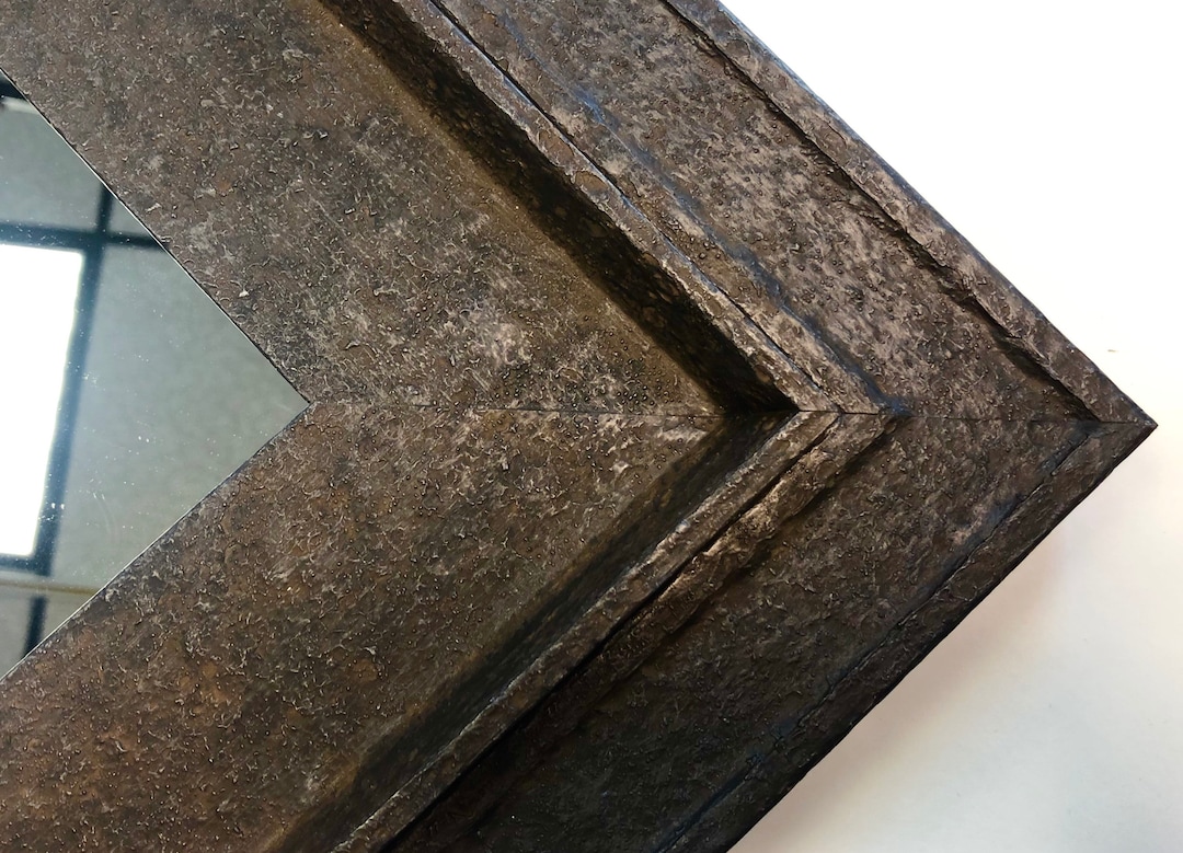 Industrial Mirror Rustic Steel Custom Picture Frame Iron Weathered ...