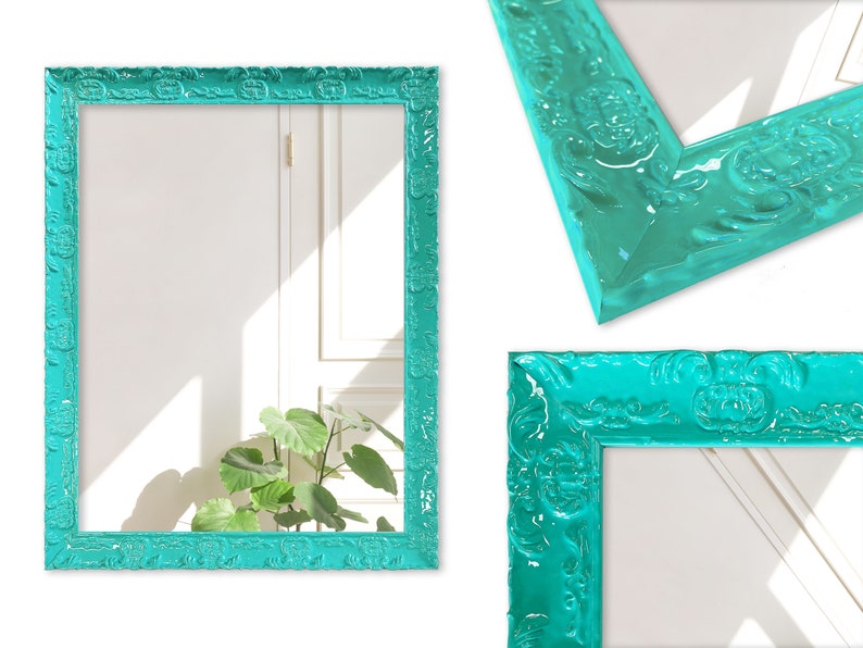 Colorful Framed Mirror Victorian Funky Eclectic Maximalist - Etsy