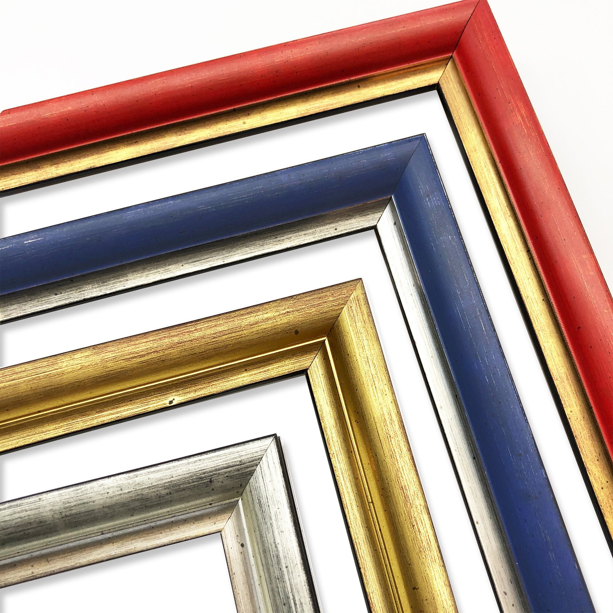 Classic Picture Frames Traditional Vintage Antique Gold Silver Red Blue ...