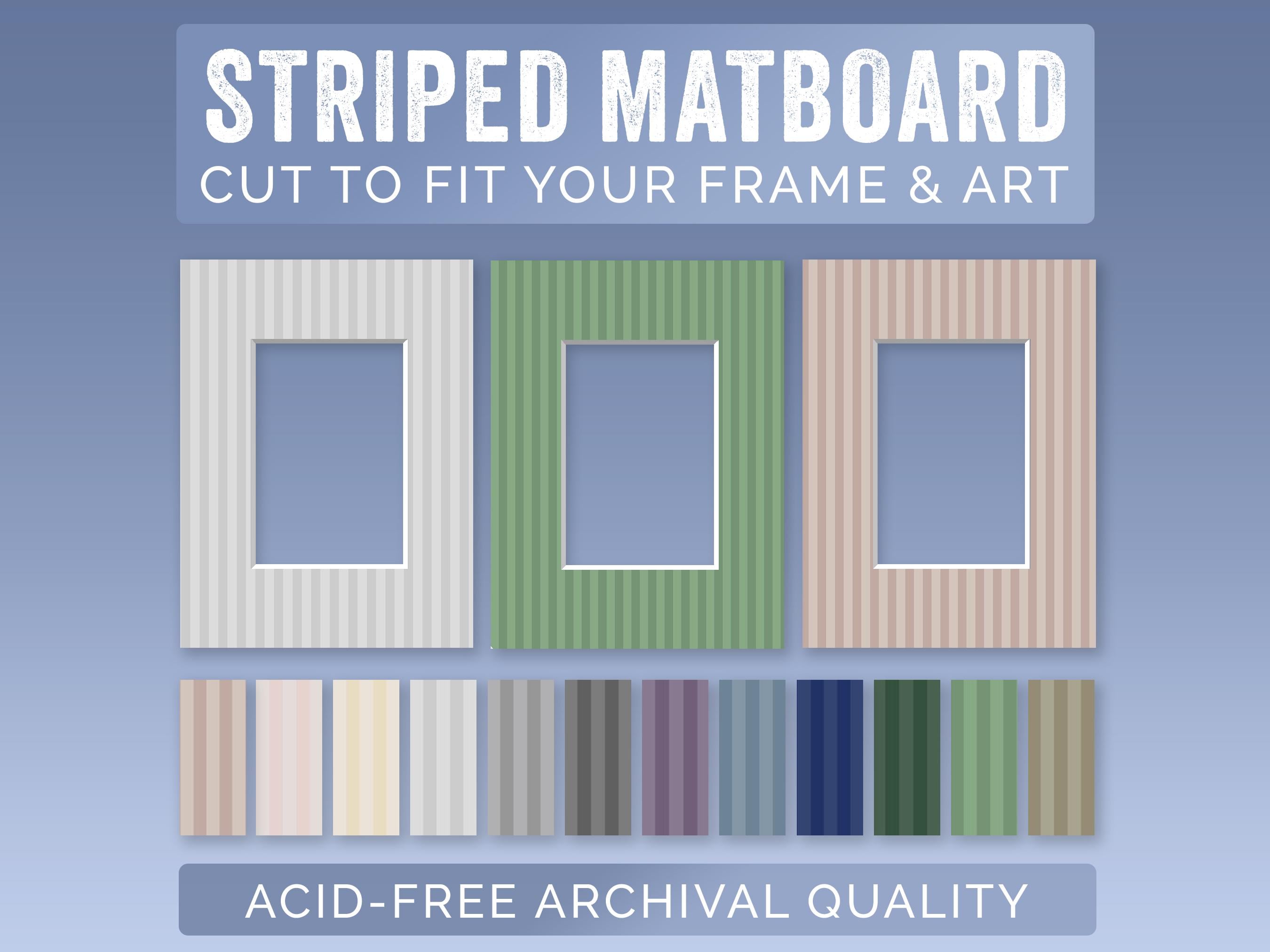 Striped Mat Boards for Picture Frames | Neutral Color Patterns | Custom ...