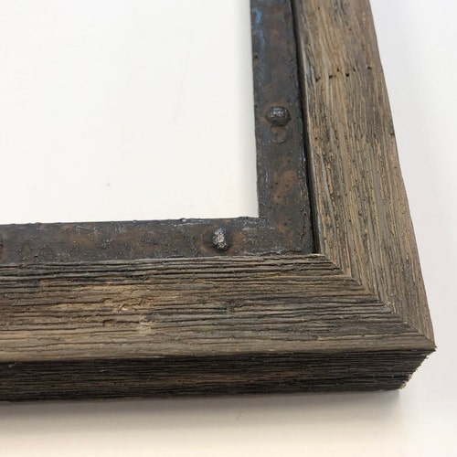 Industrial Rustic Steel Grommet Picture Frame Distressed | Etsy