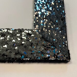 Sequin Picture Frame Two Tone Flip Glitter Green Silver Black Blue ...