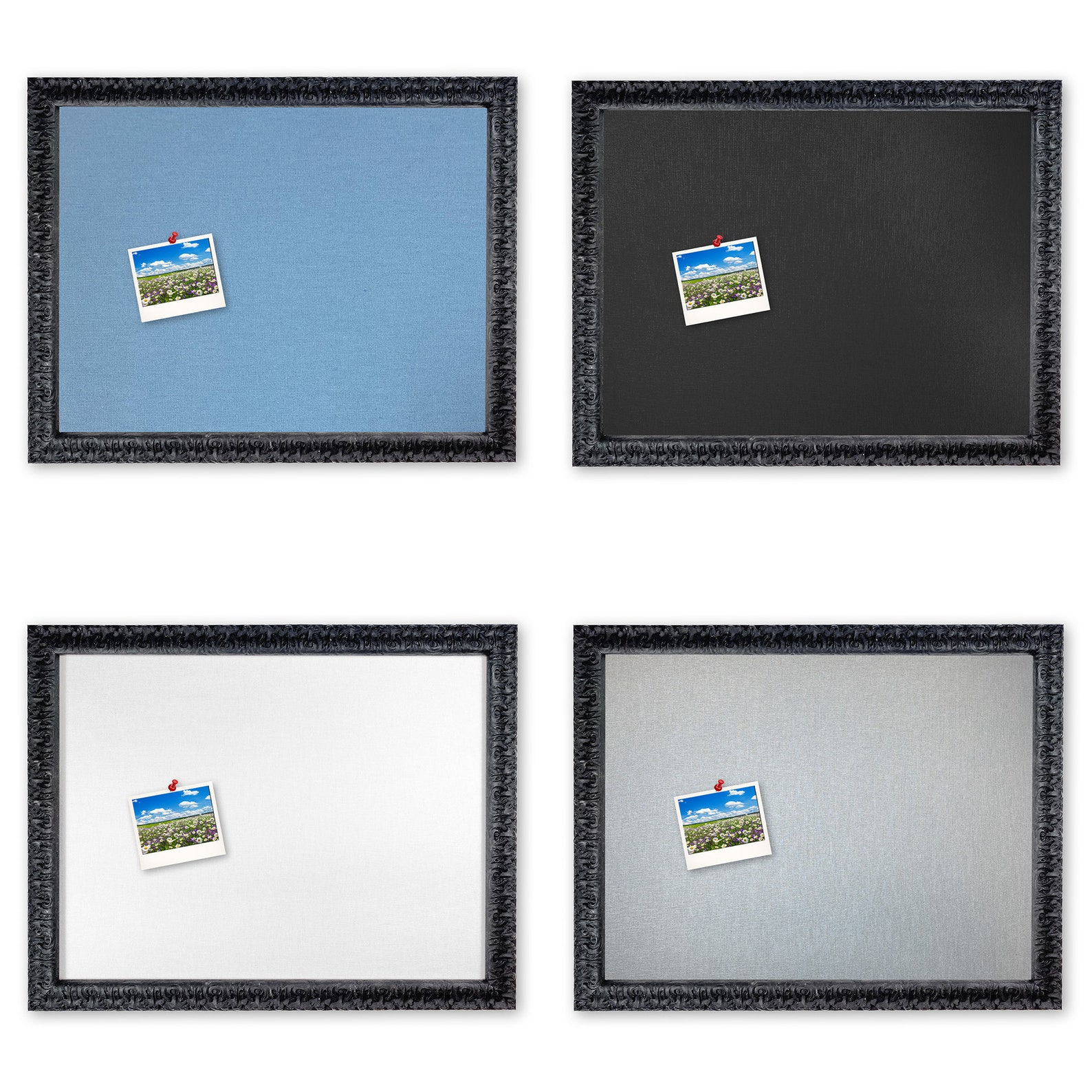 Ornate Nouveau Bulletin Boards Fabric Framed Picture Frame - Etsy