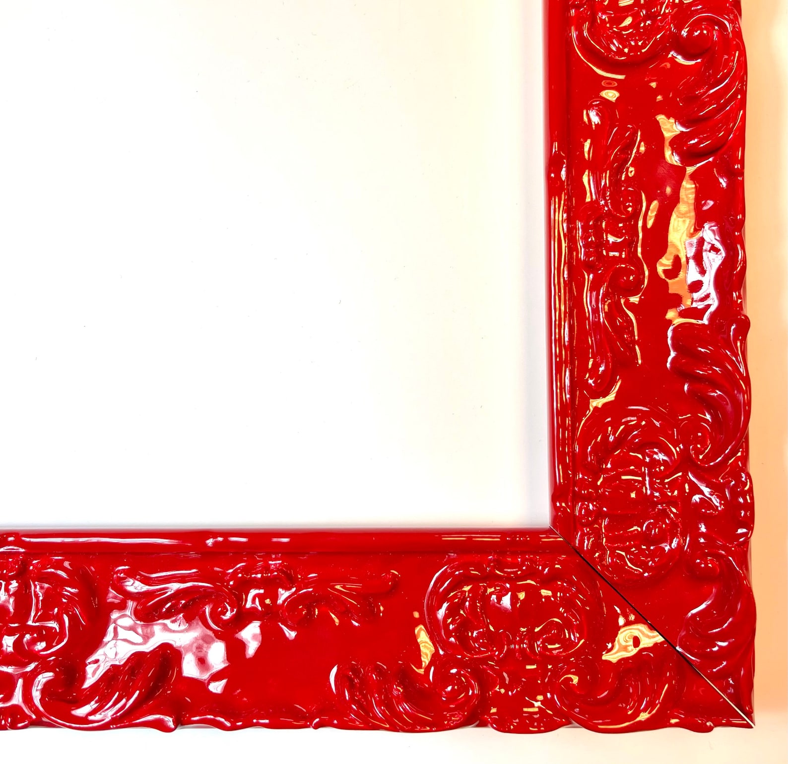 Victorian Glossy Picture Frames Lacquer Ornate Funky Aqua - Etsy