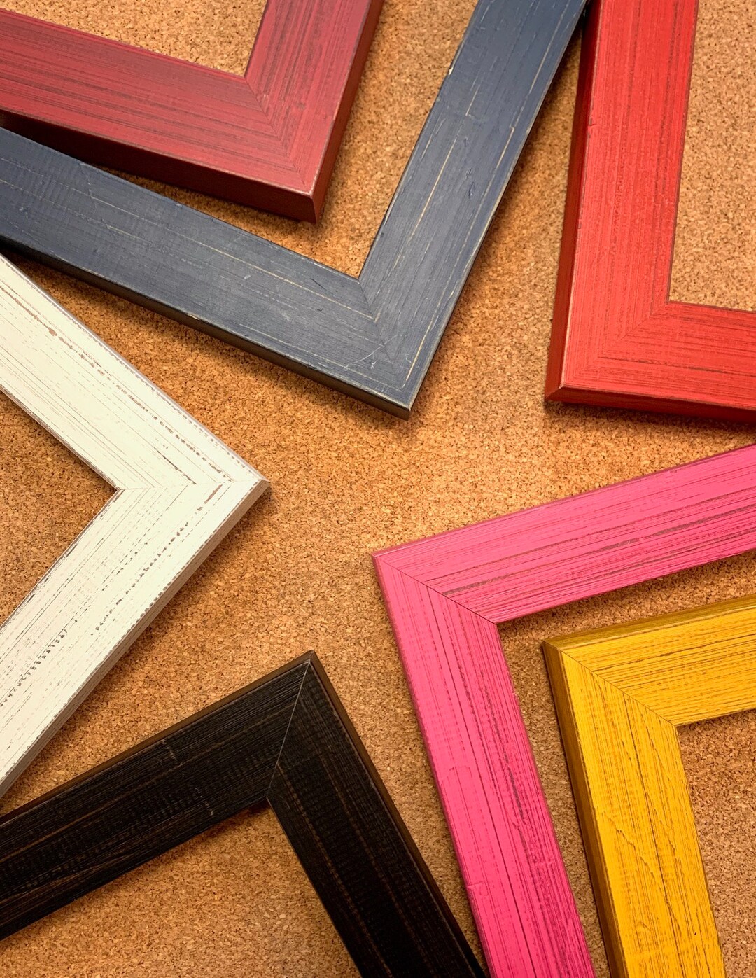 Farmhouse Cork Board Bulletin Board Colorful Painted Barnwood Driftwood ...