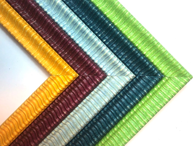 Eclectic Picture Frames Colorful Ridges Funky Decor Vintage - Etsy