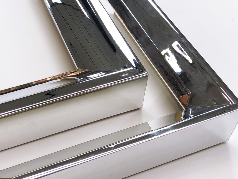 Mirror Finish Picture Frames Chrome Reflective Modern Funky - Etsy