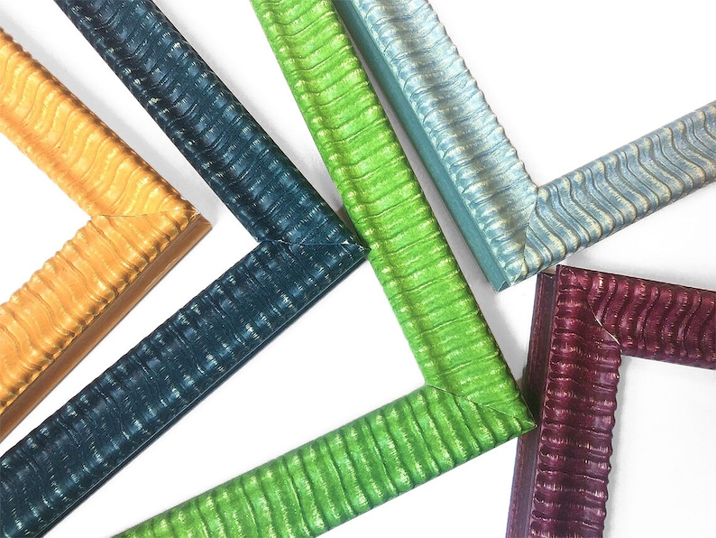 Eclectic Picture Frames Colorful Ridges Funky Decor Vintage - Etsy
