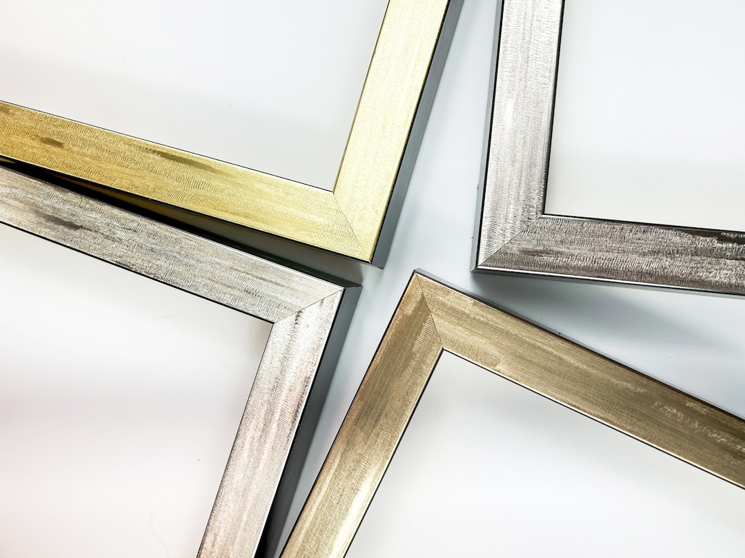 Forged Picture Frames Metal Finish Aluminum Solid Wood Gold Silver ...