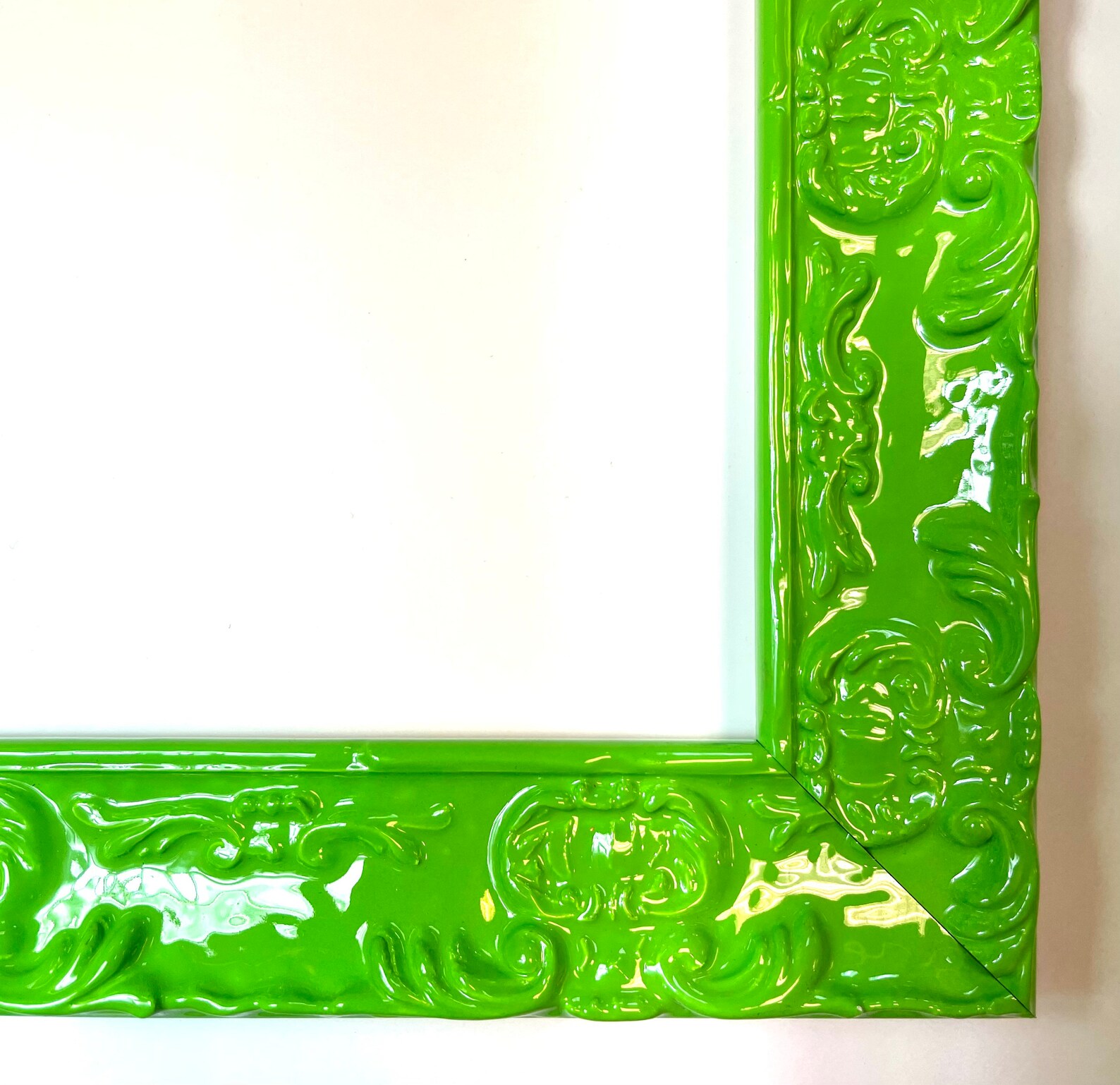 Victorian Glossy Picture Frames Lacquer Ornate Funky Aqua - Etsy