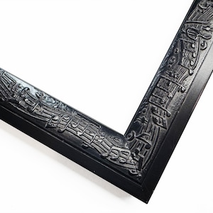 Music Note Picture Frames Silver Black Eclectic Unique Photo Display ...
