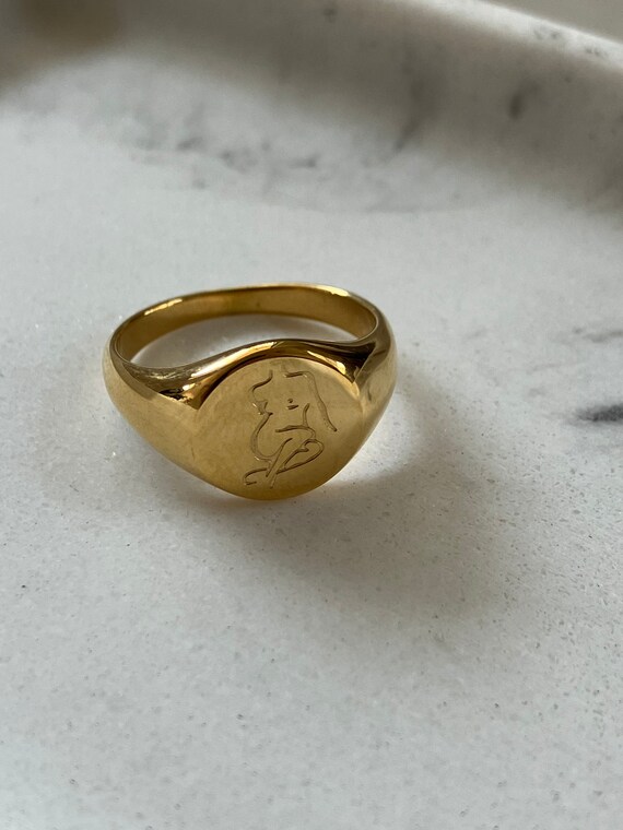 Human Figure Ring Human Body Ring Gold Ring Stacking Ring | Etsy