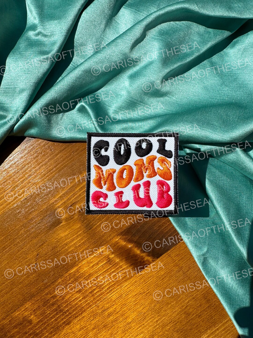 Cool Moms Club Iron-on Patch | Large Patches | Hot Pink | Orange ...