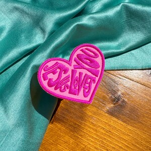 Hot Pink Jesus Loves You Valentine's Day Christian Iron-on Patches ...