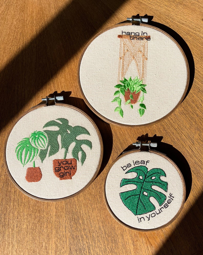 Monstera Plant Pun Embroidery | Plant Mom Gift | Plant Lady | Funny ...