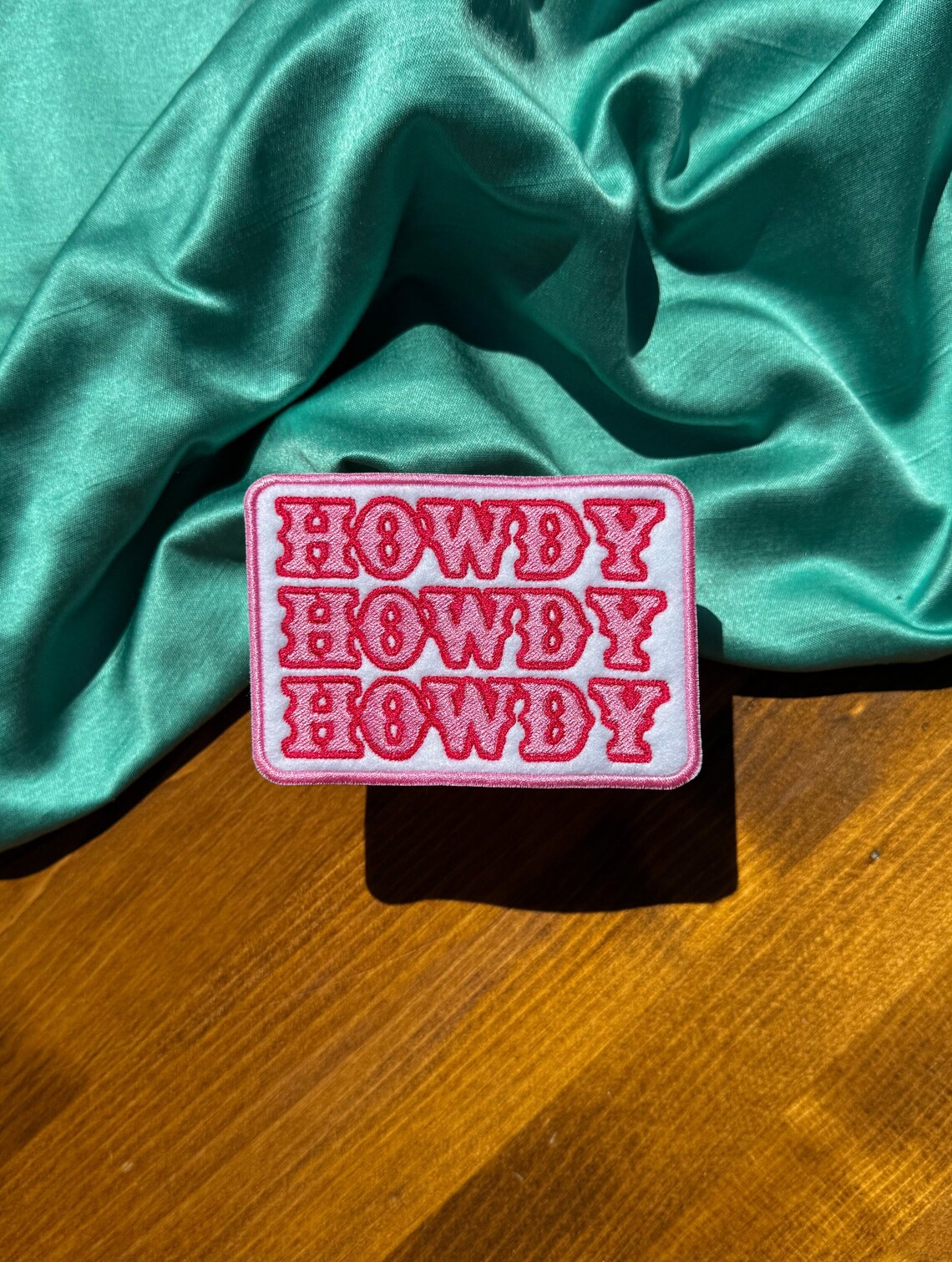 Large Pink Howdy Howdy Howdy Iron-on Patch | Trendy Patches|embroidered ...