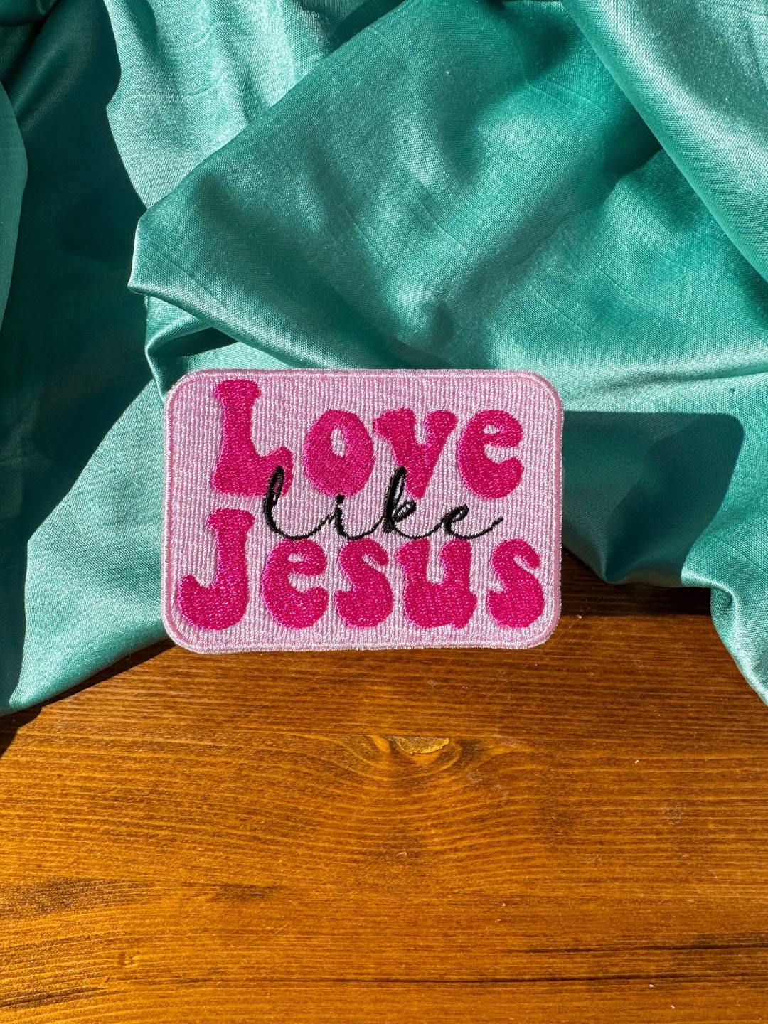 Christian Iron-on Patches | Pink Love Like Jesus Patch |gift for Her or ...