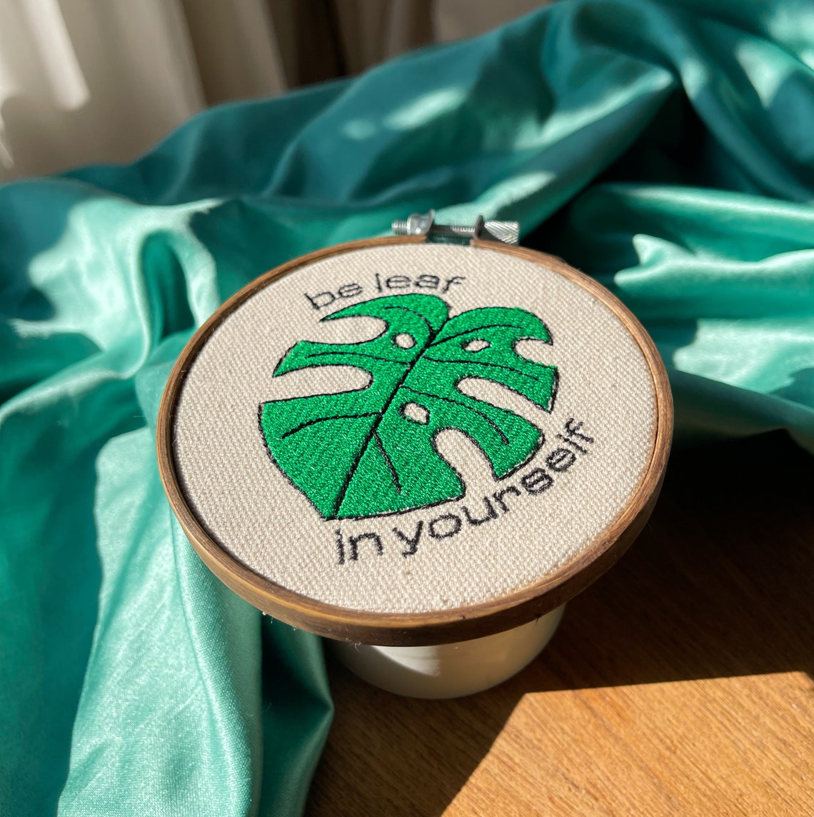 Monstera Plant Pun Embroidery | Plant Mom Gift | Plant Lady | Funny ...