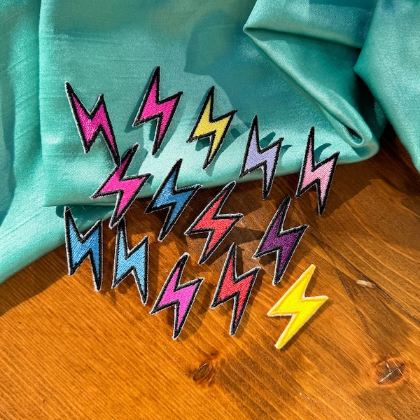 Lightning Bolt Patch - Etsy