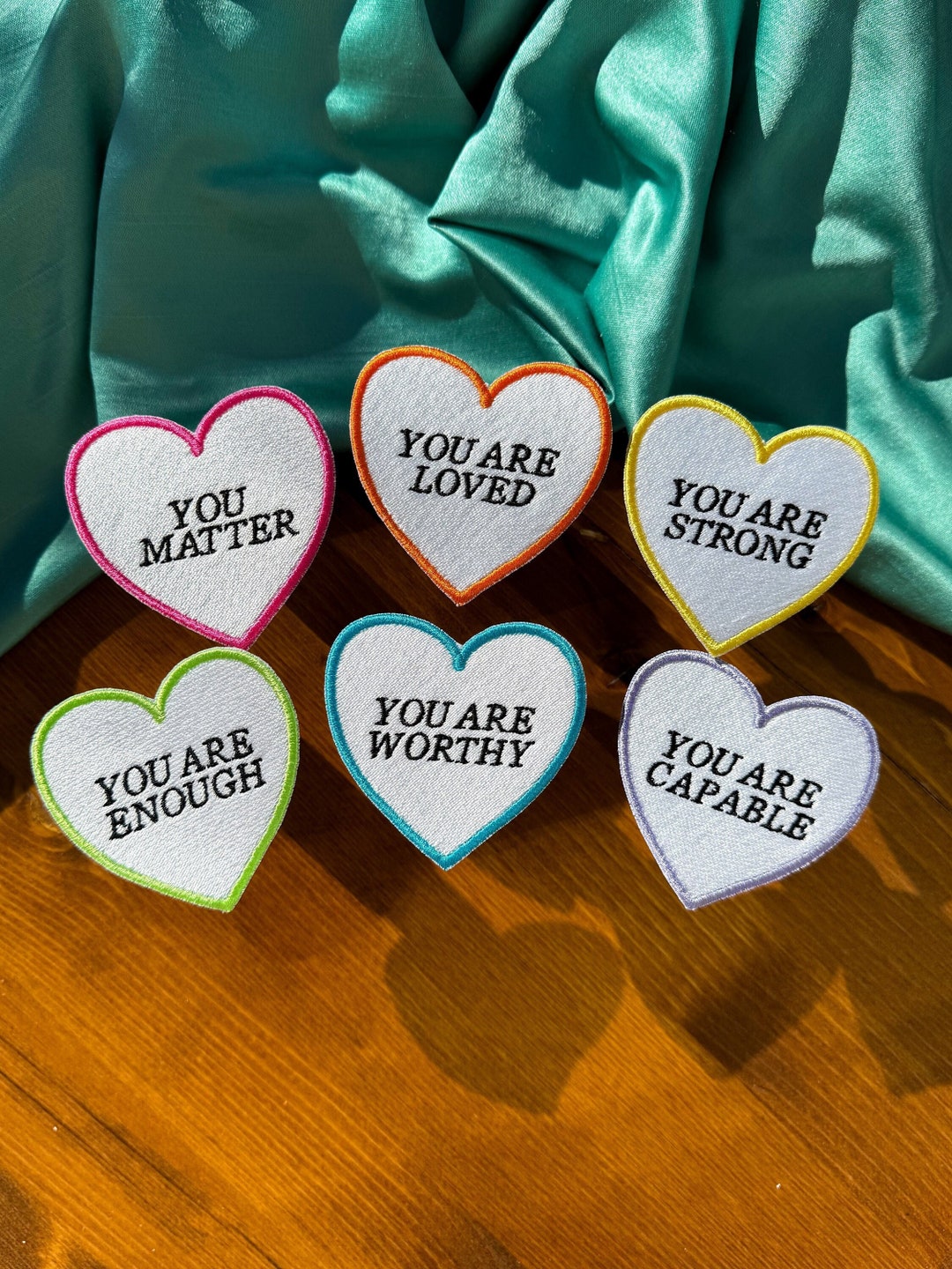 Valentine's Day Affirmation Iron-on Patches | You Are Loved, Enough ...