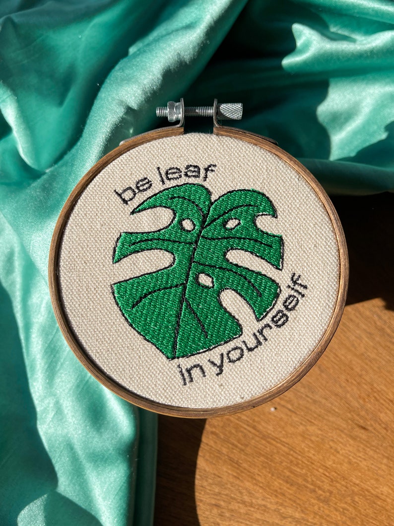 Monstera Plant Pun Embroidery | Plant Mom Gift | Plant Lady | Funny ...