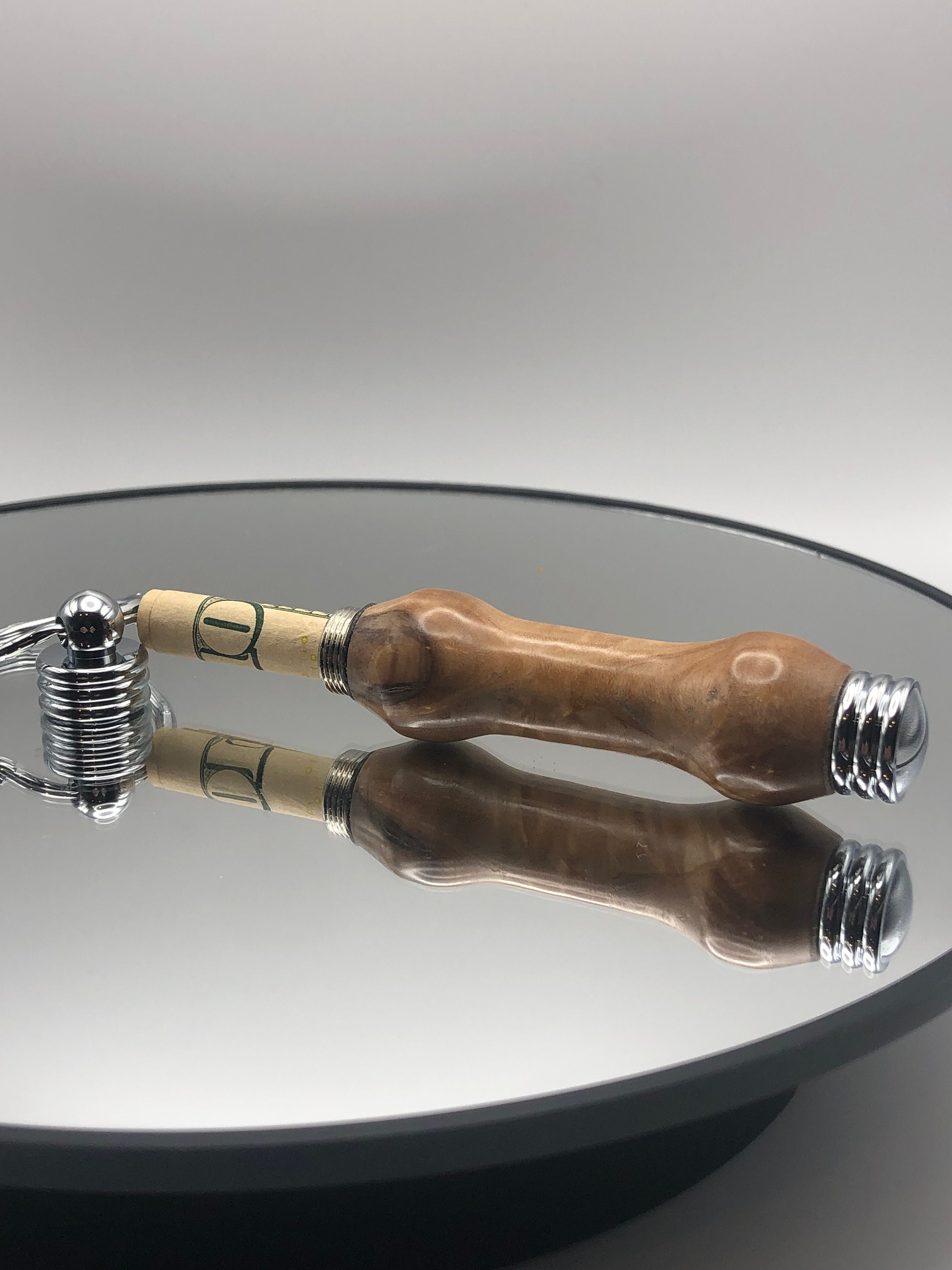 Key Chain Fob in Black Ash Burl With Hidden Compartment - Etsy