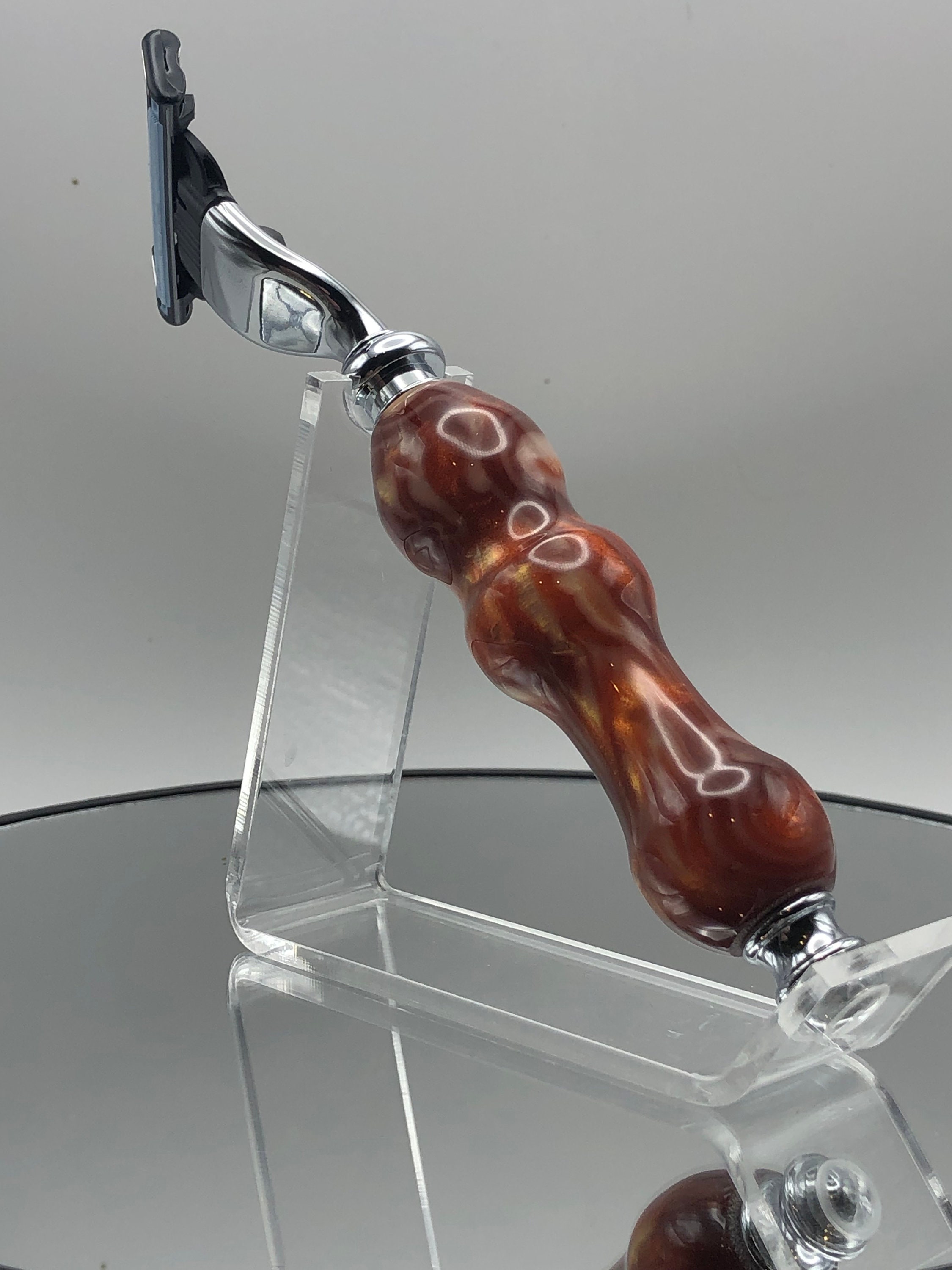 Gillette Style Mach 3 Razor With Copper Tone Handle - Etsy