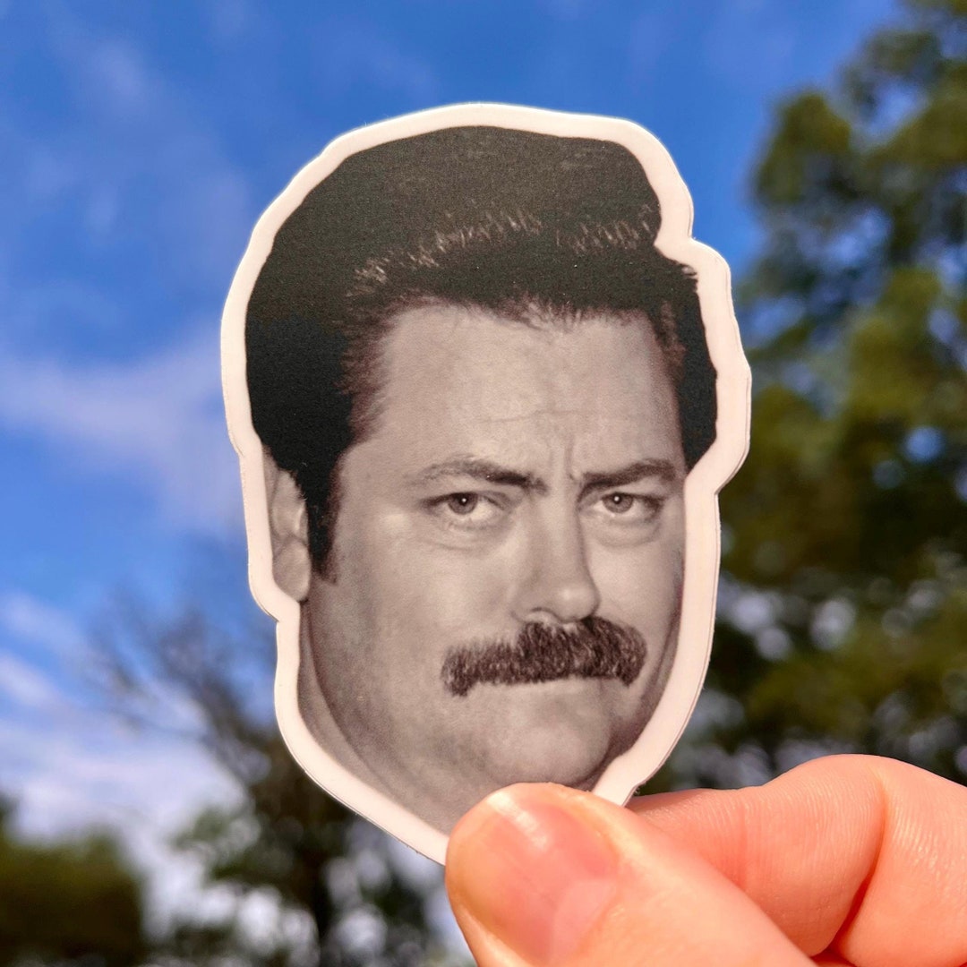 Ron Swanson Vinyl Sticker - Etsy
