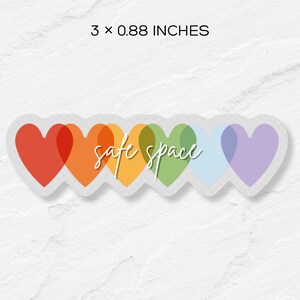 Safe Space Transparent Vinyl Sticker / LGBTQ Ally Sticker / Inclusive ...